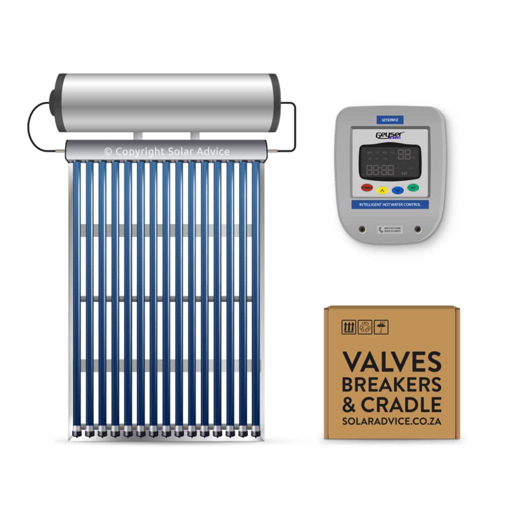 Solar Geyser Kit - 15 Tube - Evacuated - 150ℓ Thermosiphon