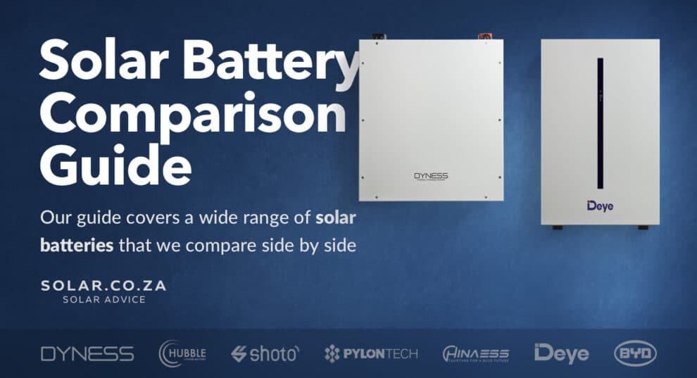 Solar Battery Comparison: 2024 - Solar.co.za